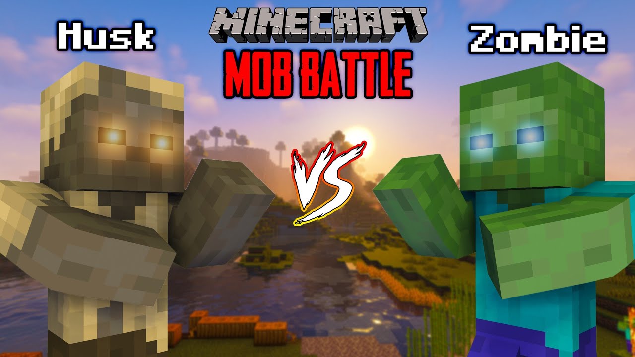 Zombie Vs Husk | Minecraft Mob Battle | In Telugu | THE COSMIC BOY ...
