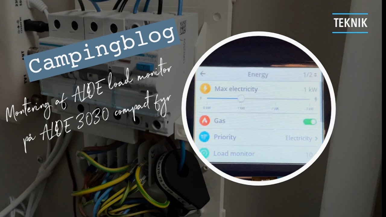 Montering af load monitor fra Alde, også kaldt belastnings vagt. - YouTube