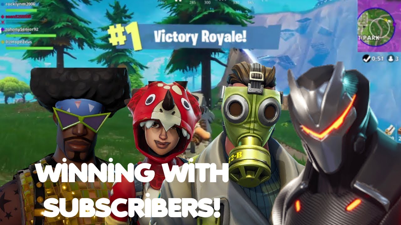 FORTNITE SUBSCRIBER SQUAD WIN #1! PLAYING WITH SUBSCRIBERS IN FORTNITE ...