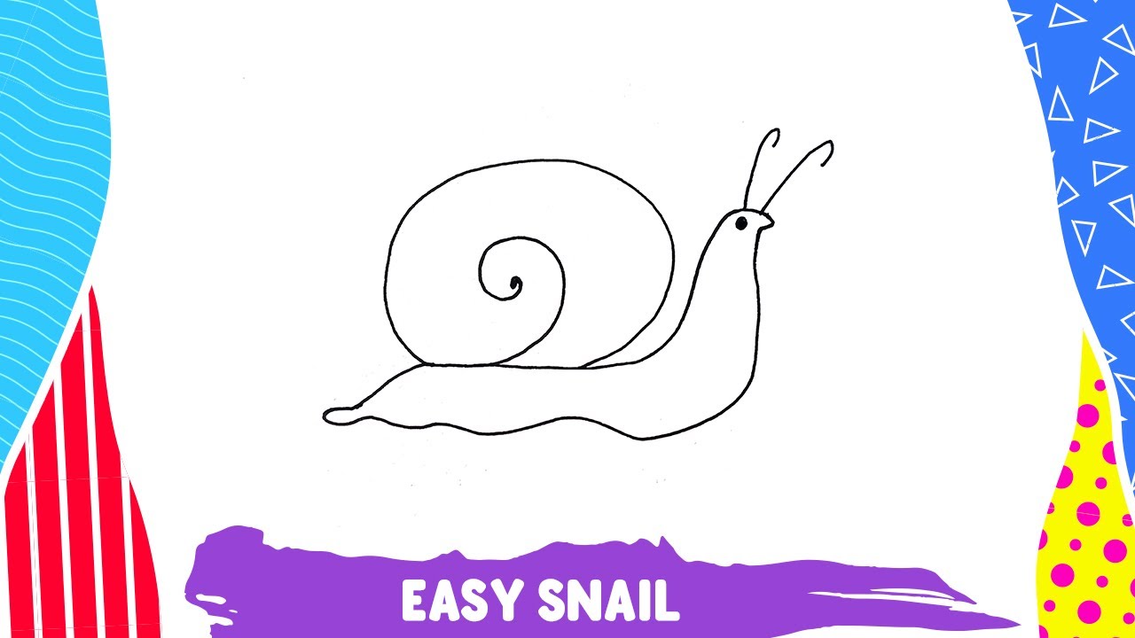HOW TO DRAW A CUTE SNAIL - SUPER EASY AND FUN - YouTube
