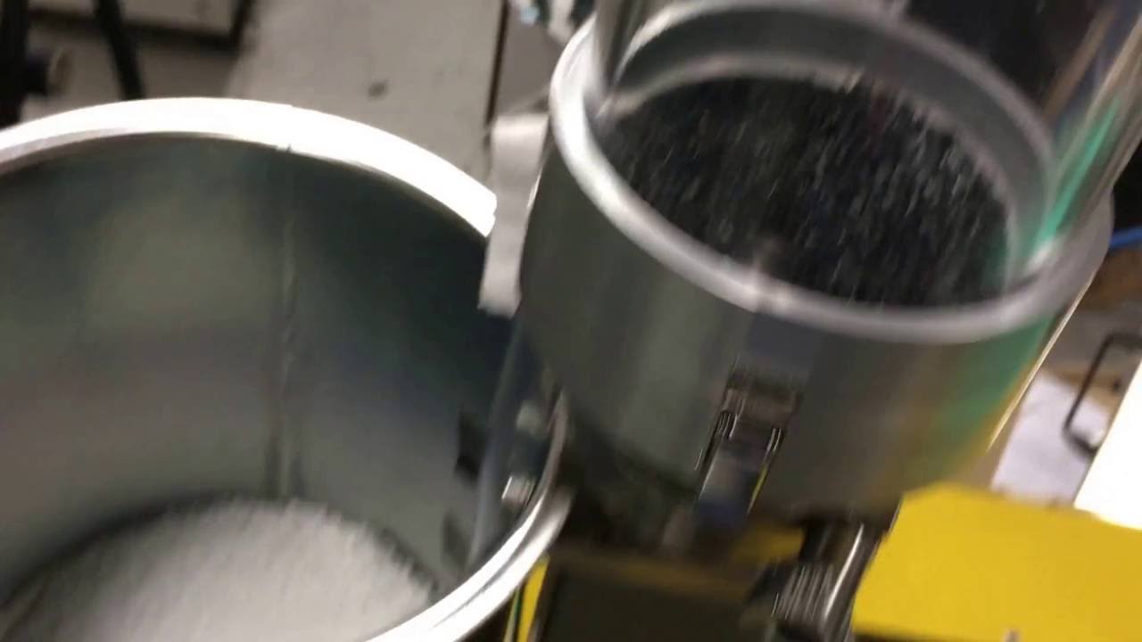 Feeding 2 pellets into an Injection Molding Machine - YouTube