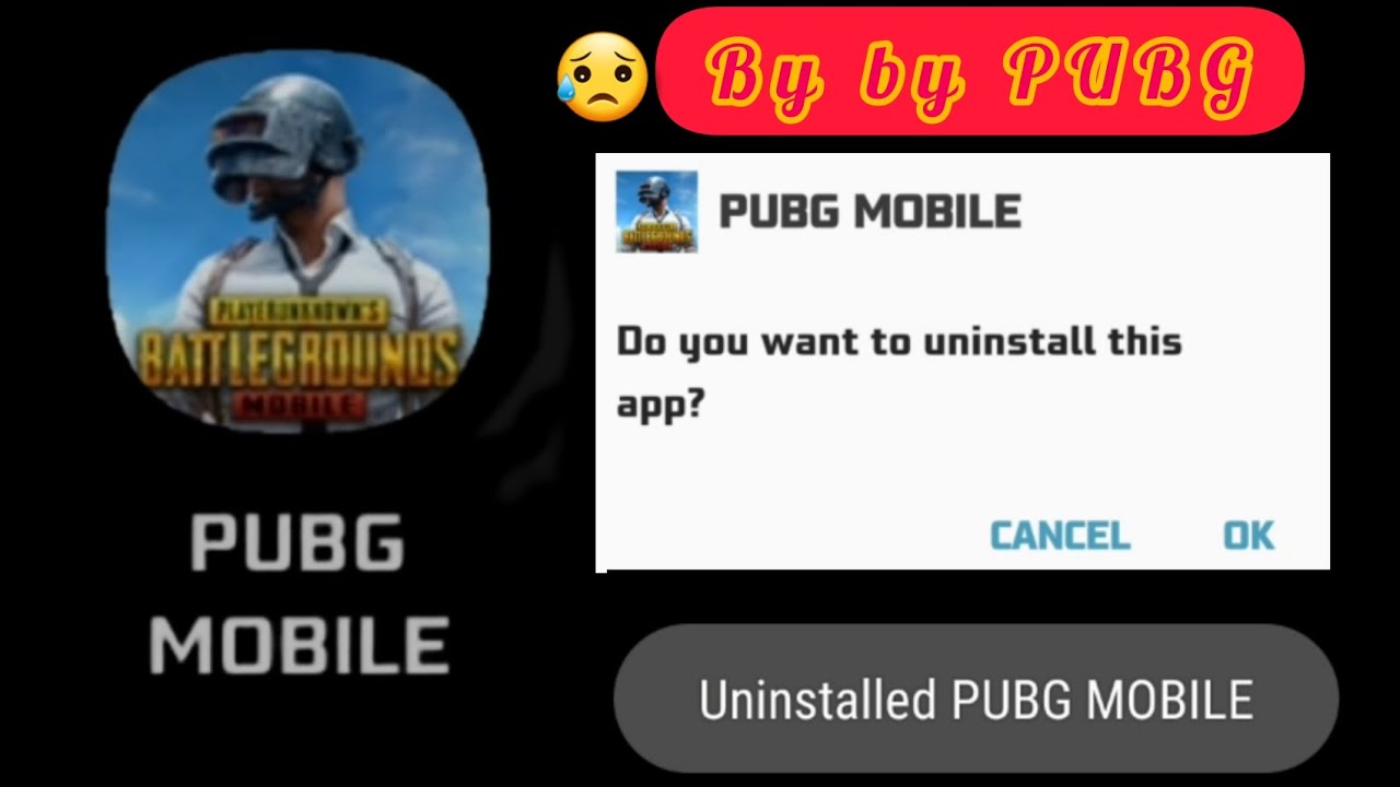 By by pubg😥|Last video in pubg|pubg uninstall - YouTube