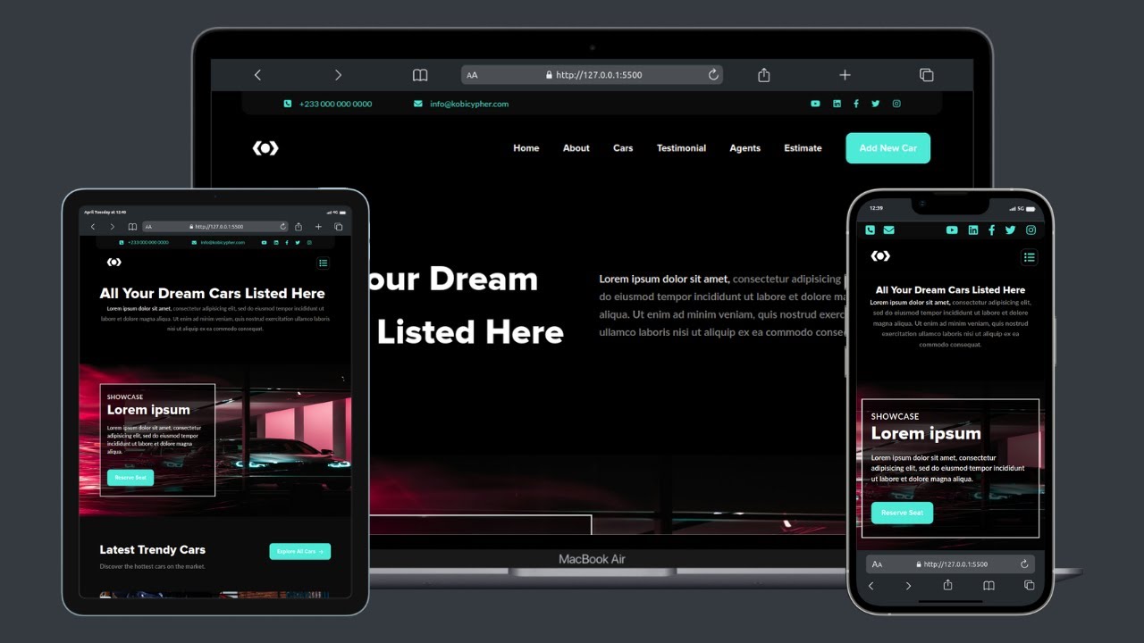 Web Mastery: Build Responsive Car Rental Website Homepage using HTML/CSS/JS - YouTube