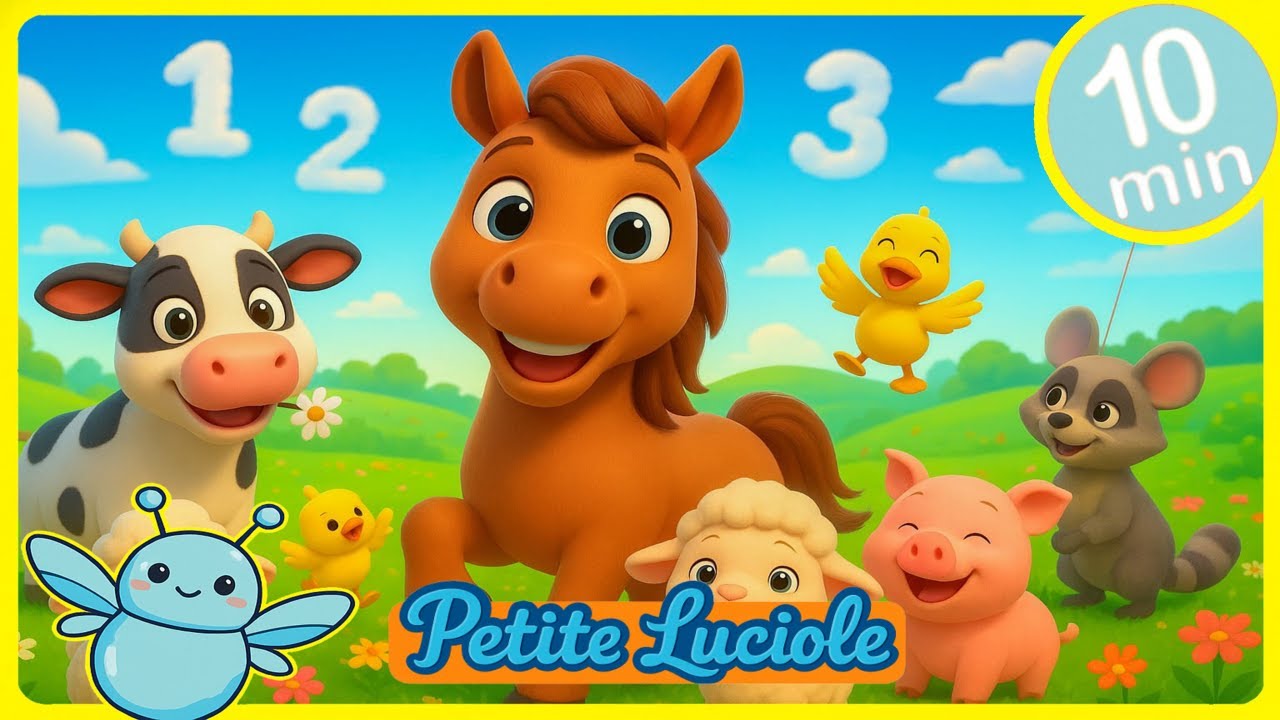 Compte avec le Cheval 🐴 + Compilation de Chansons | Musique Éducative ...