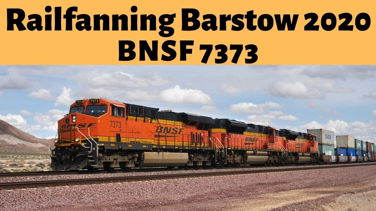 Railfanning Barstow Westbound Needles Sub MP 740 ES44DC BNSF 7373 Container Train - YouTube