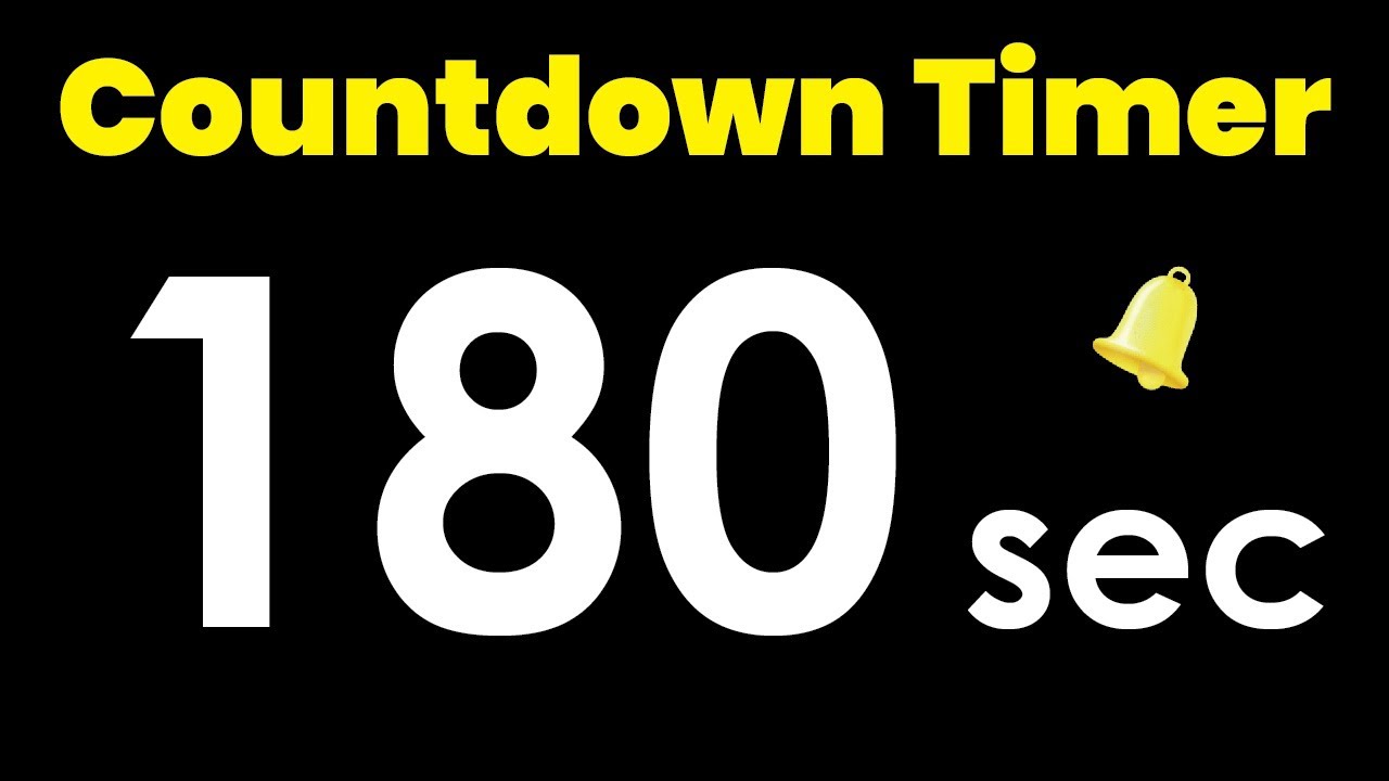 180 second (3 minute) Countdown Timer with Alarm #timerstore #180s # ...