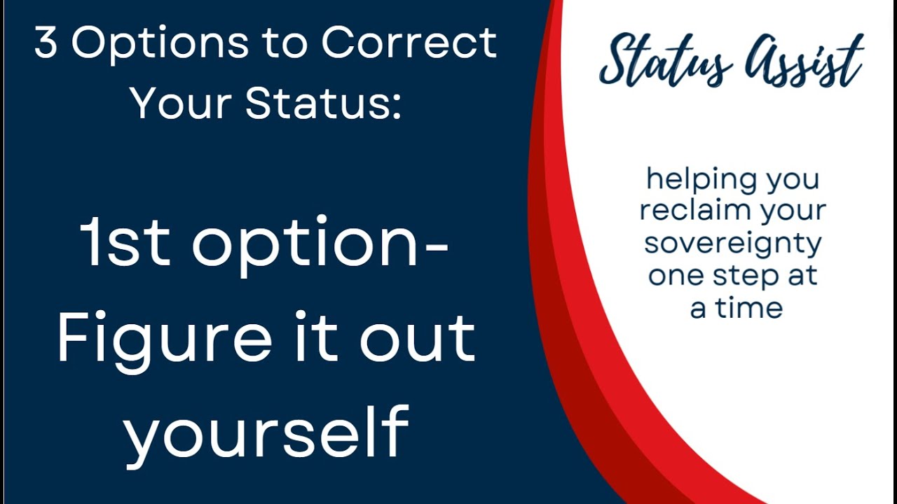 Correct Your Status Yourself - YouTube