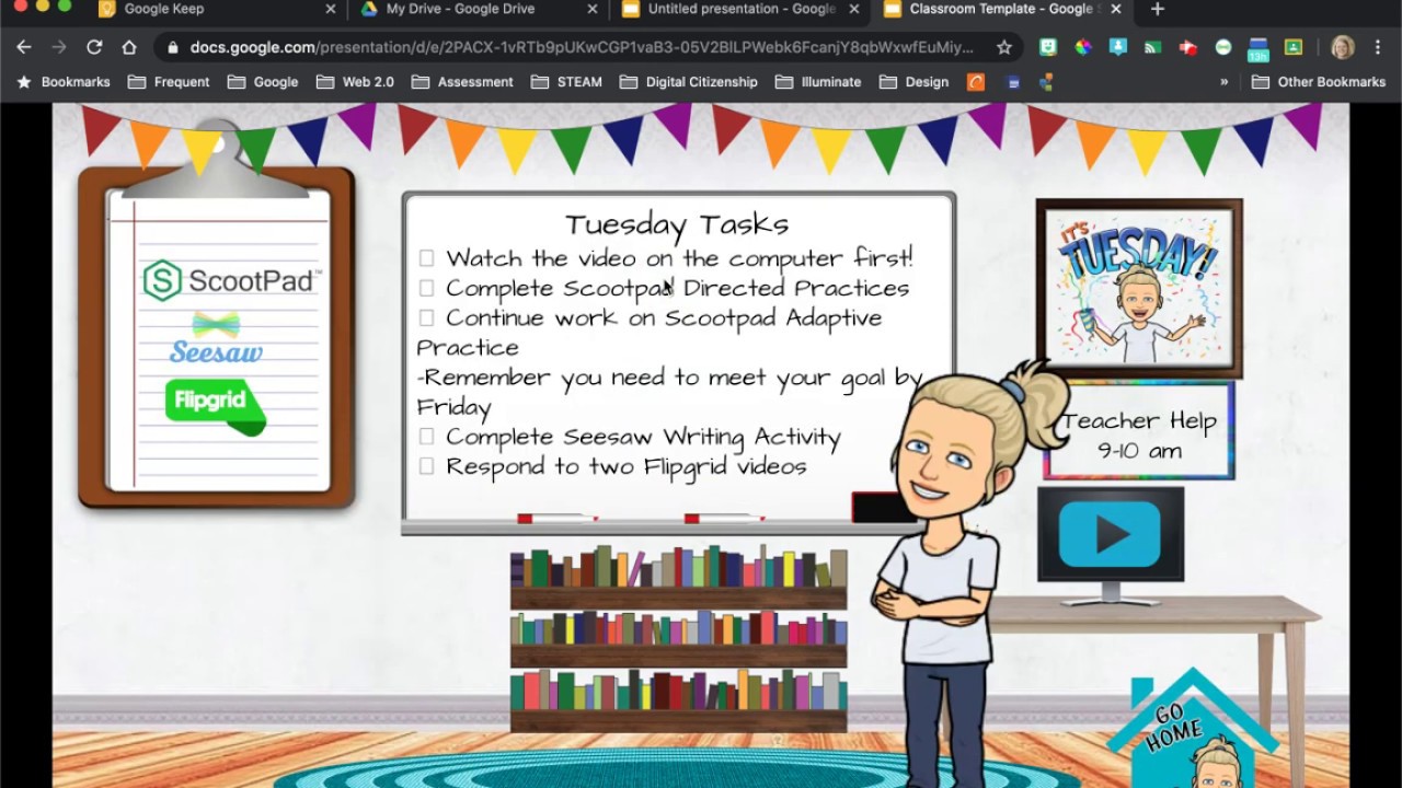 Virtual Classroom with Bitmojis - YouTube