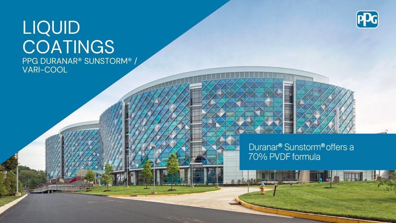 PPG Duranar Sunstorm / VARI-COOL liquid coatings - YouTube