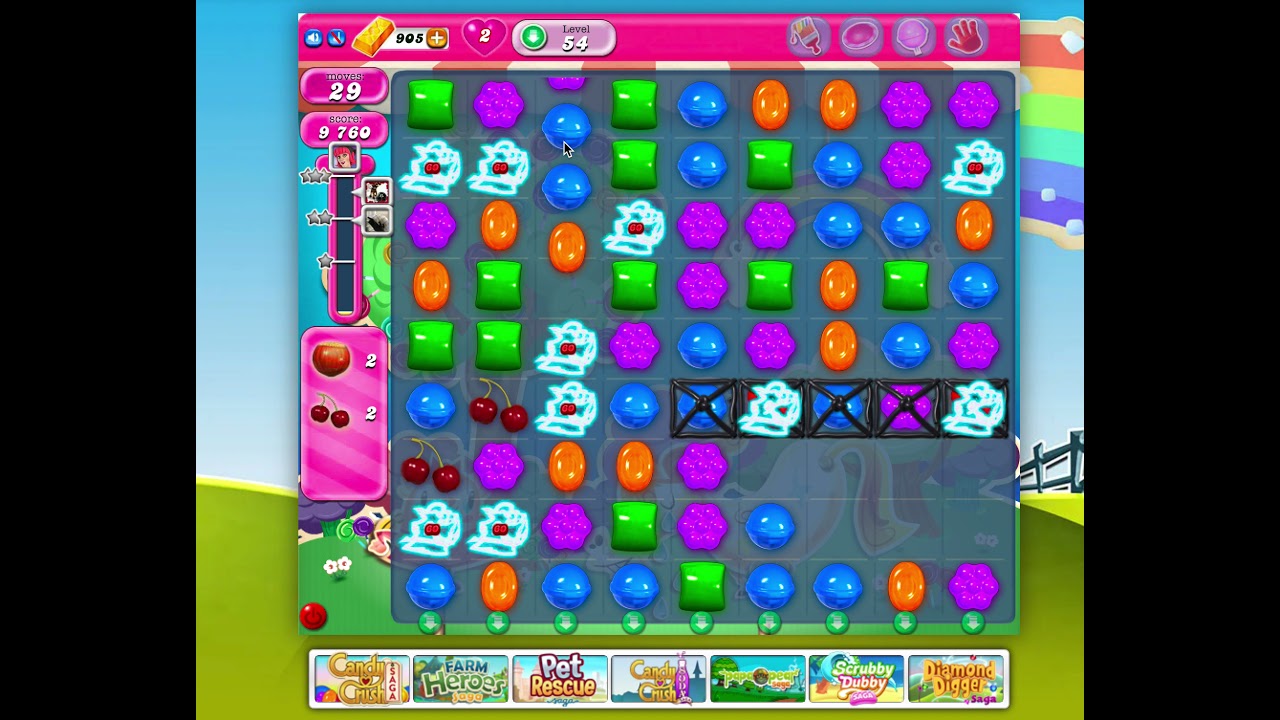 Candy Crush Saga Flash Version level 54 1 - YouTube