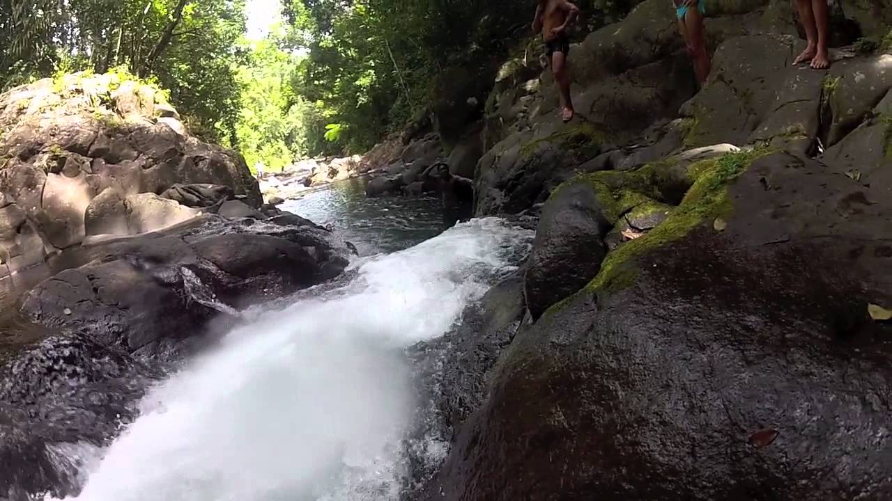 Chaudiere Pool Water Slide - Dominica - YouTube