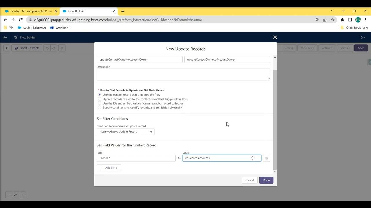 Update Child Record Owner Equals Parent Owner or a Specific User using Flow #inSalesforce - YouTube