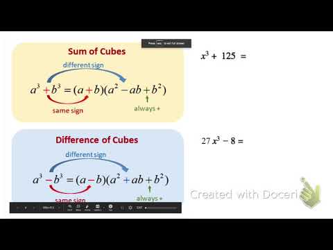 Sum of Cubes and Sum of Differences - YouTube