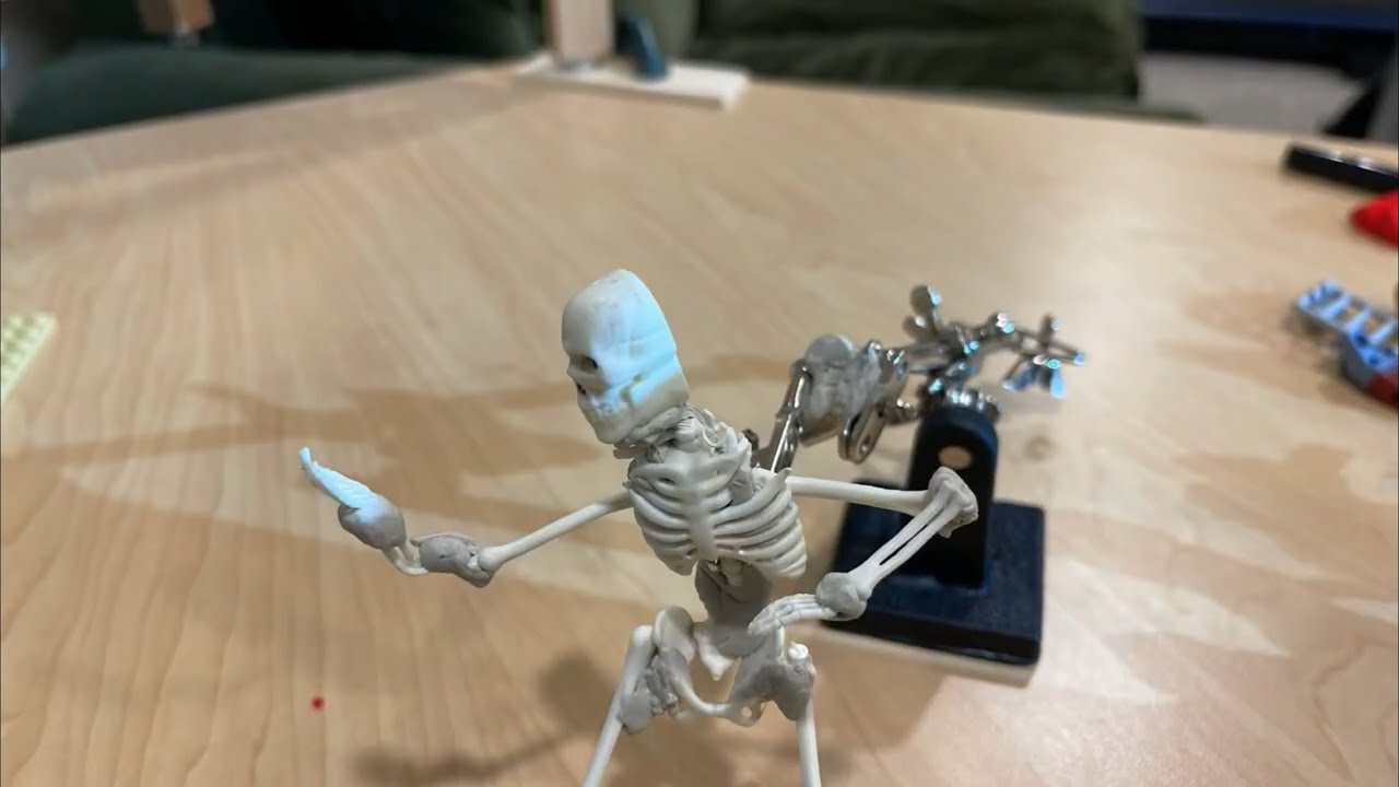 Skeleton stop motion test 💀 - YouTube