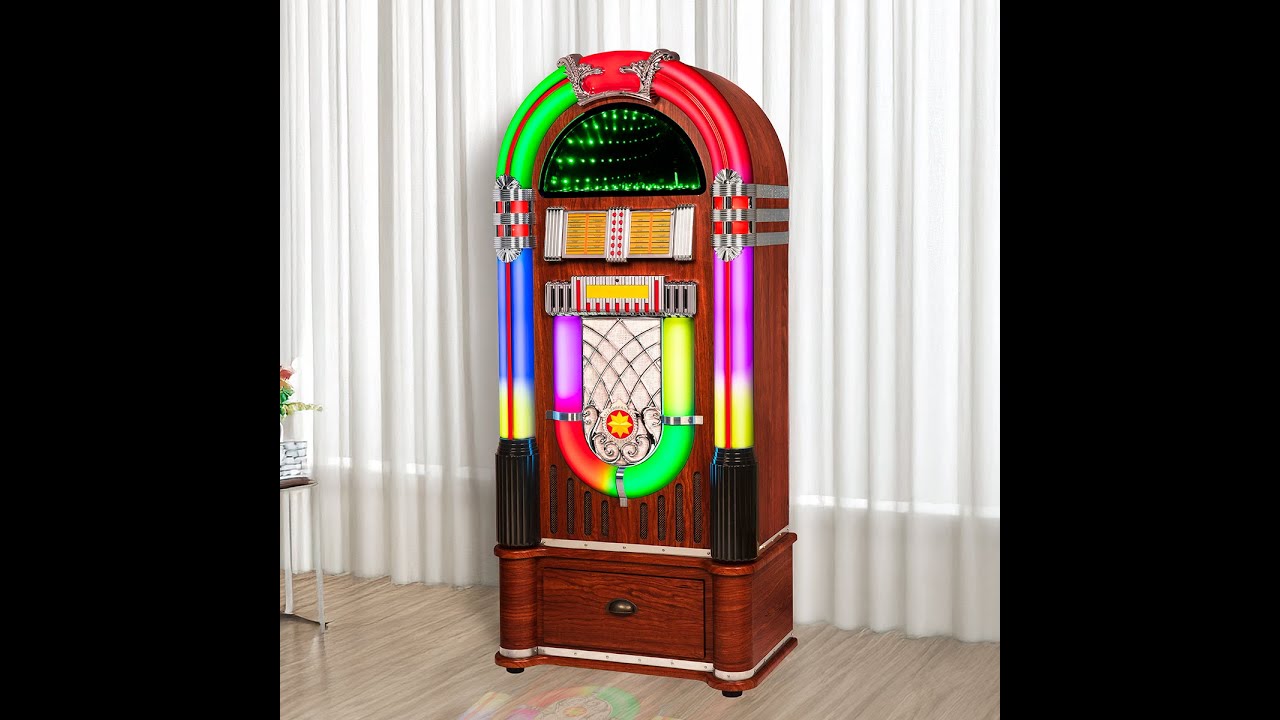 Full-Size CD and Bluetooth Jukebox with Stand - YouTube