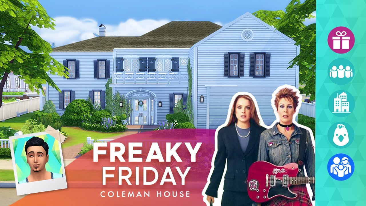 I Built the "FREAKY FRIDAY" House! Sims 4 Build Tour (No CC or Mods ...