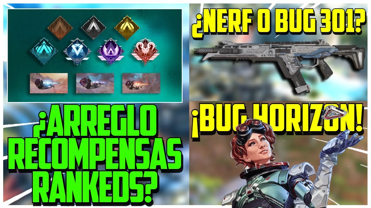¿NERF O BUG R-301? + ¡ARREGLO RECOMPENSAS RANKEDS + FALLO HORIZON Y MÁS ...