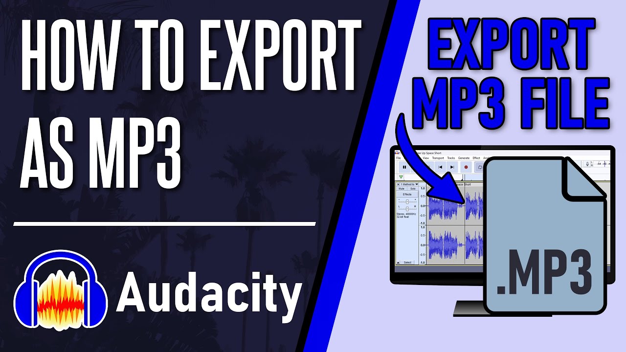 How to Export Audio as MP3 in Audacity - YouTube