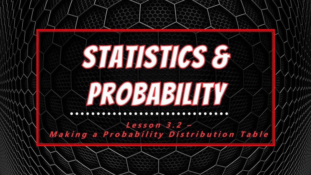 Lesson 3.2.3: Example # 3 - Making a Probability Distribution Table ...