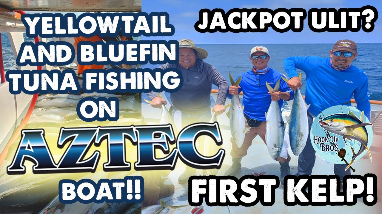 YELLOWTAIL AND BLUEFIN TUNA FISHING ON AZTEC BOAT! JACKPOT! - YouTube
