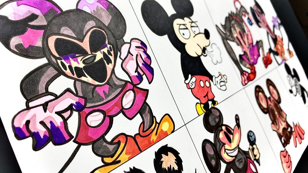 Drawing FNF - VS Mouse 2.5 FULL WEEK | Mickey Mouse Update (FNF Mod ...
