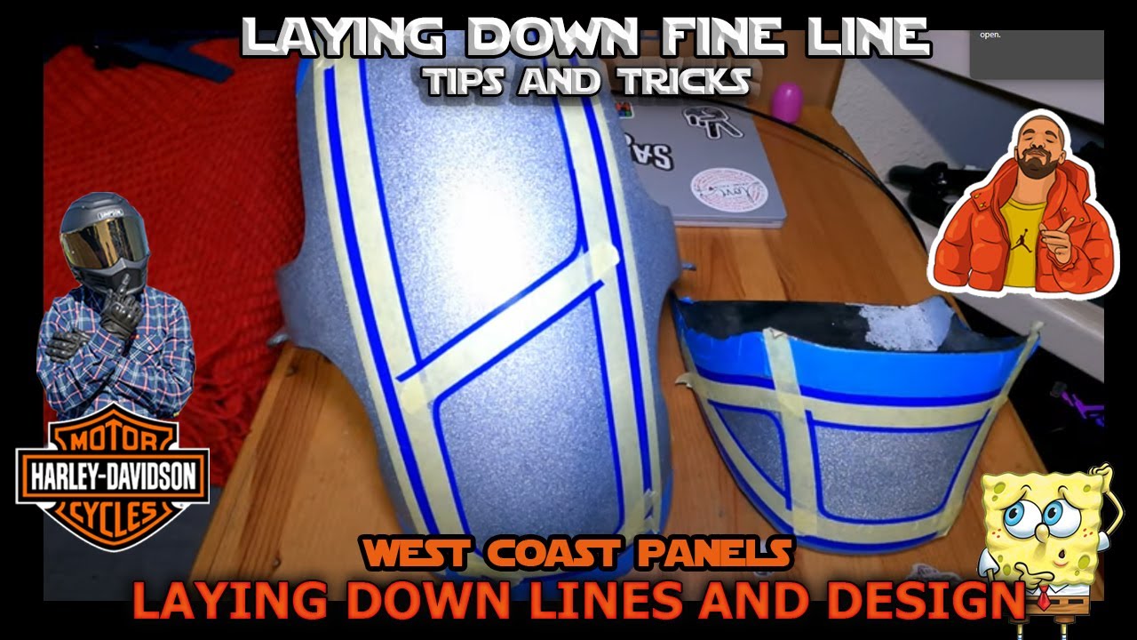 Laying Down Fine Line on Custom Paint - West Coast Paint Panels How To ...