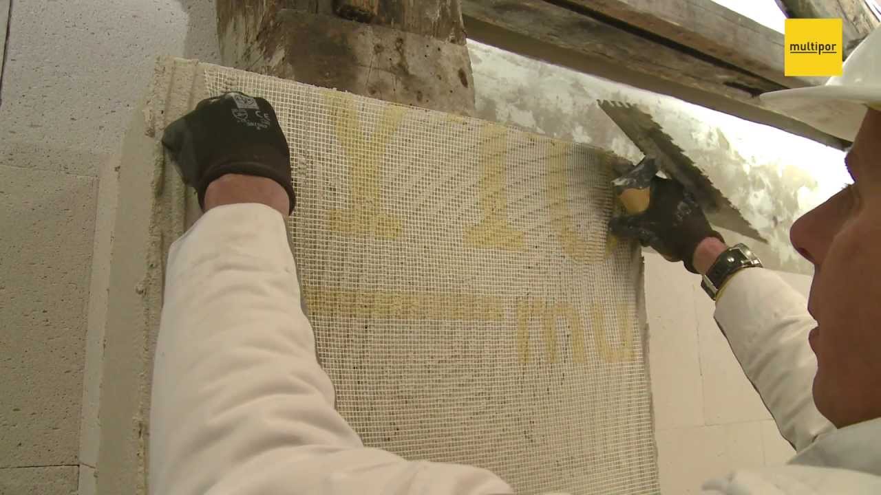 Multipor Innendaemmsystem WI Verarbeitung mit Leichtmörtel - YouTube