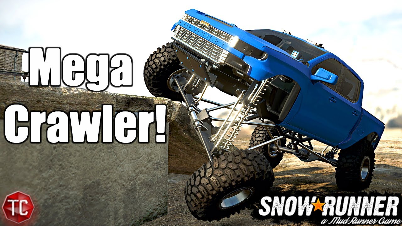 SnowRunner: NEW Chevy Silverado MEGA CRAWLER on 50 INCH TIRES!! - YouTube