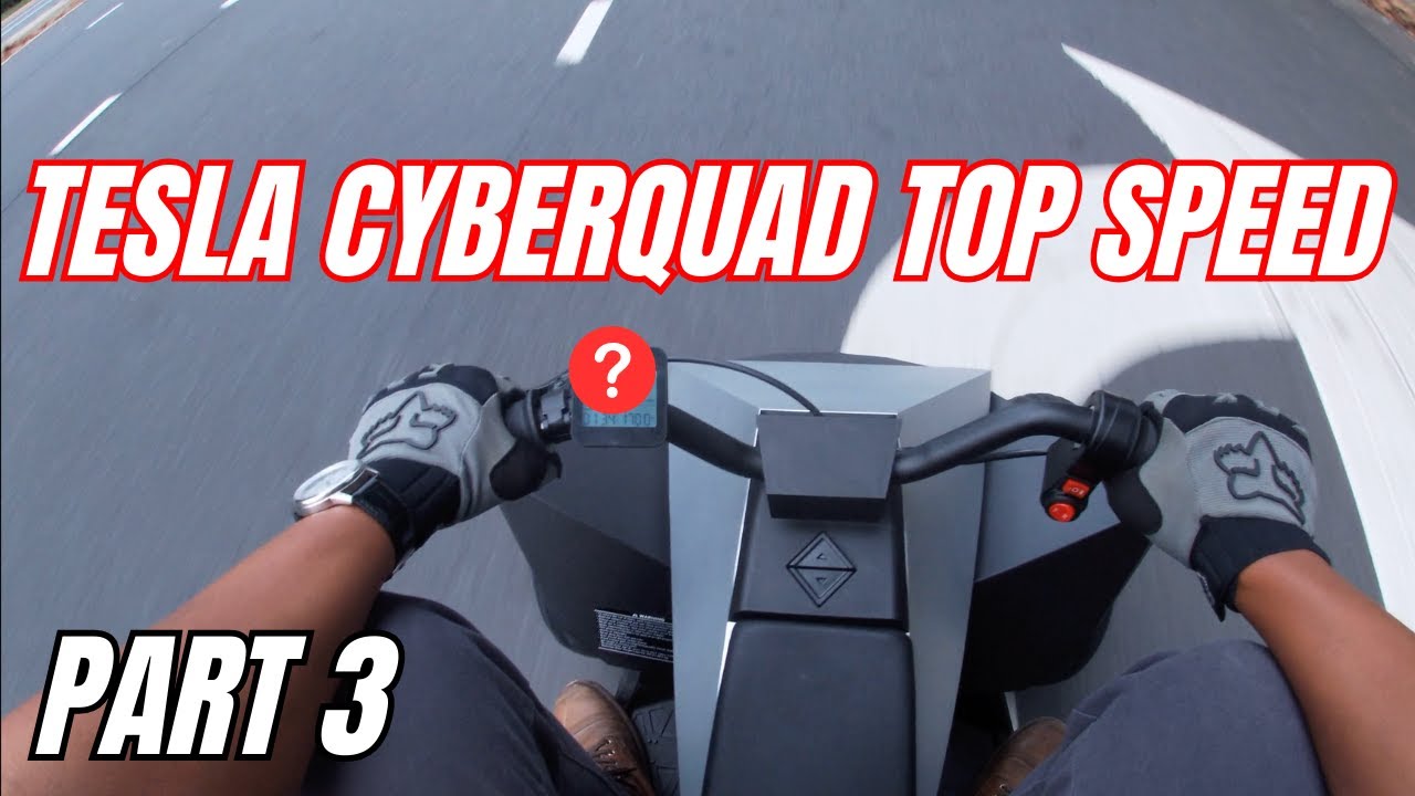 Tesla Cyberquad NEW TOP SPEED with the Kunray Brushless Motor Swap ...