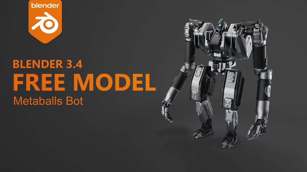 Blender 3.4 free model -Metaballs Bot - YouTube