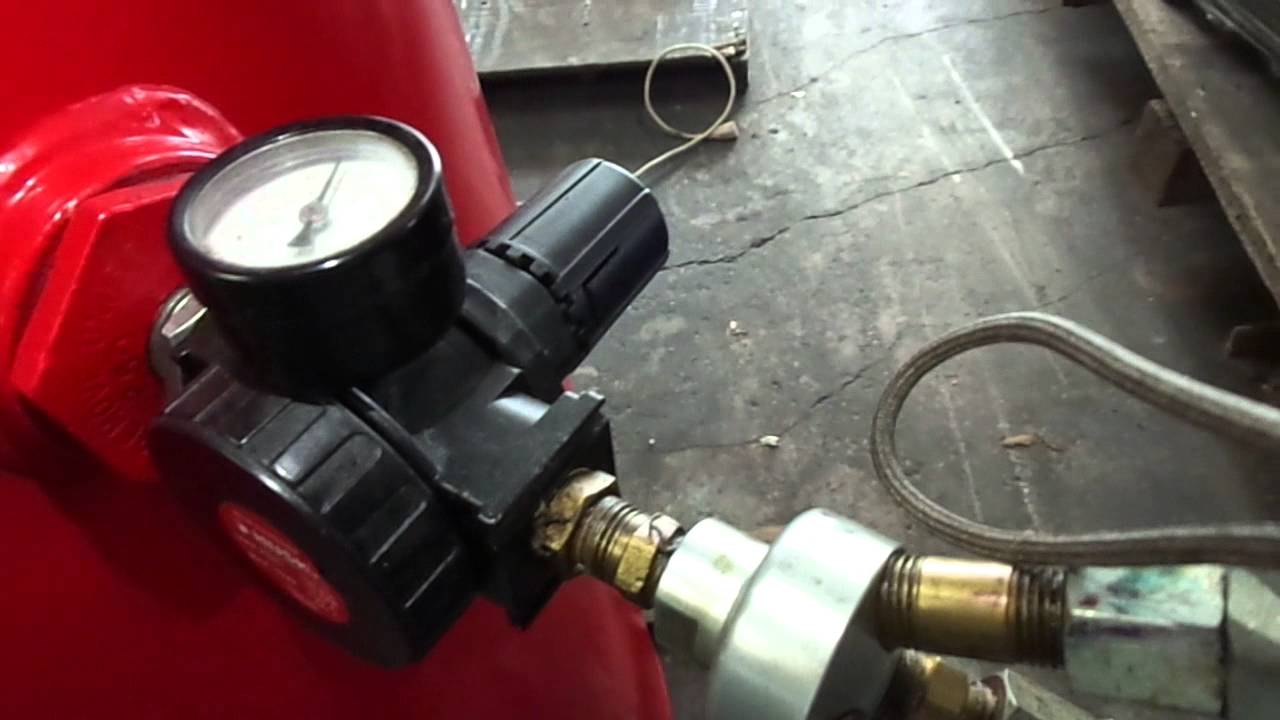 RED HUSKY 60 GAL COMPRESSOR - YouTube