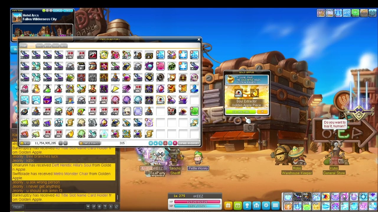 [MapleSea] Golden apple For Battle-roid ! - YouTube