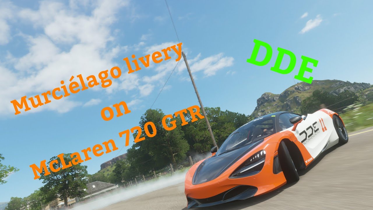 DDE McLaren 720 GTR livery design - Forza Horizon 4 - YouTube