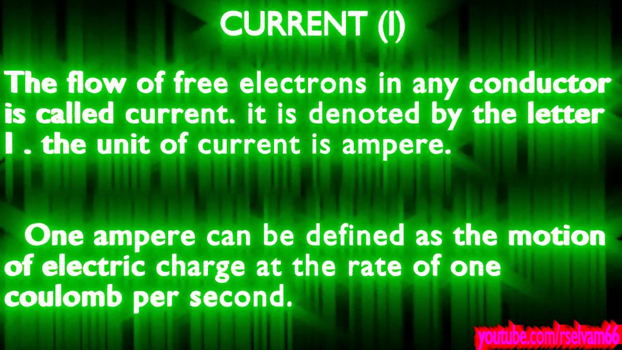 what is current ? current definition - YouTube
