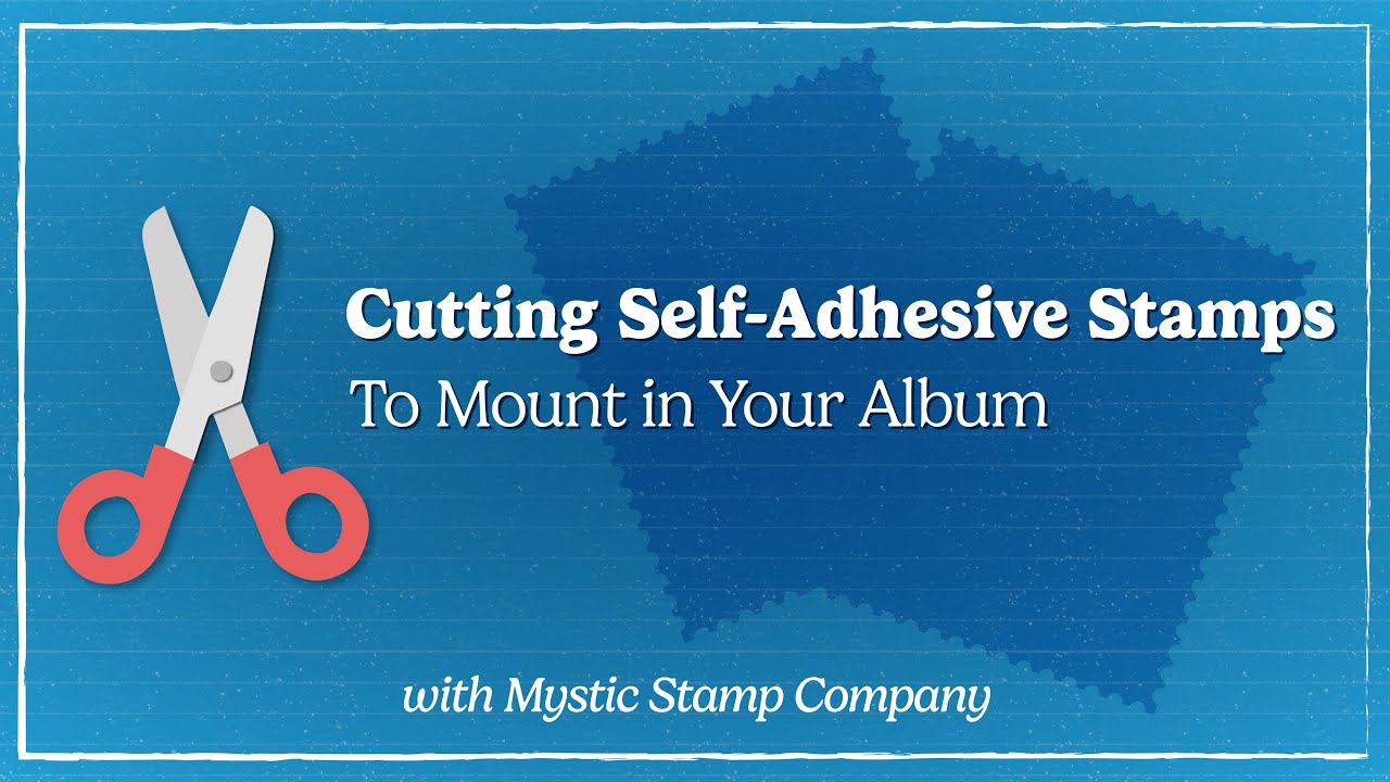 How to Trim Self-Adhesive Stamps for Mounts - YouTube