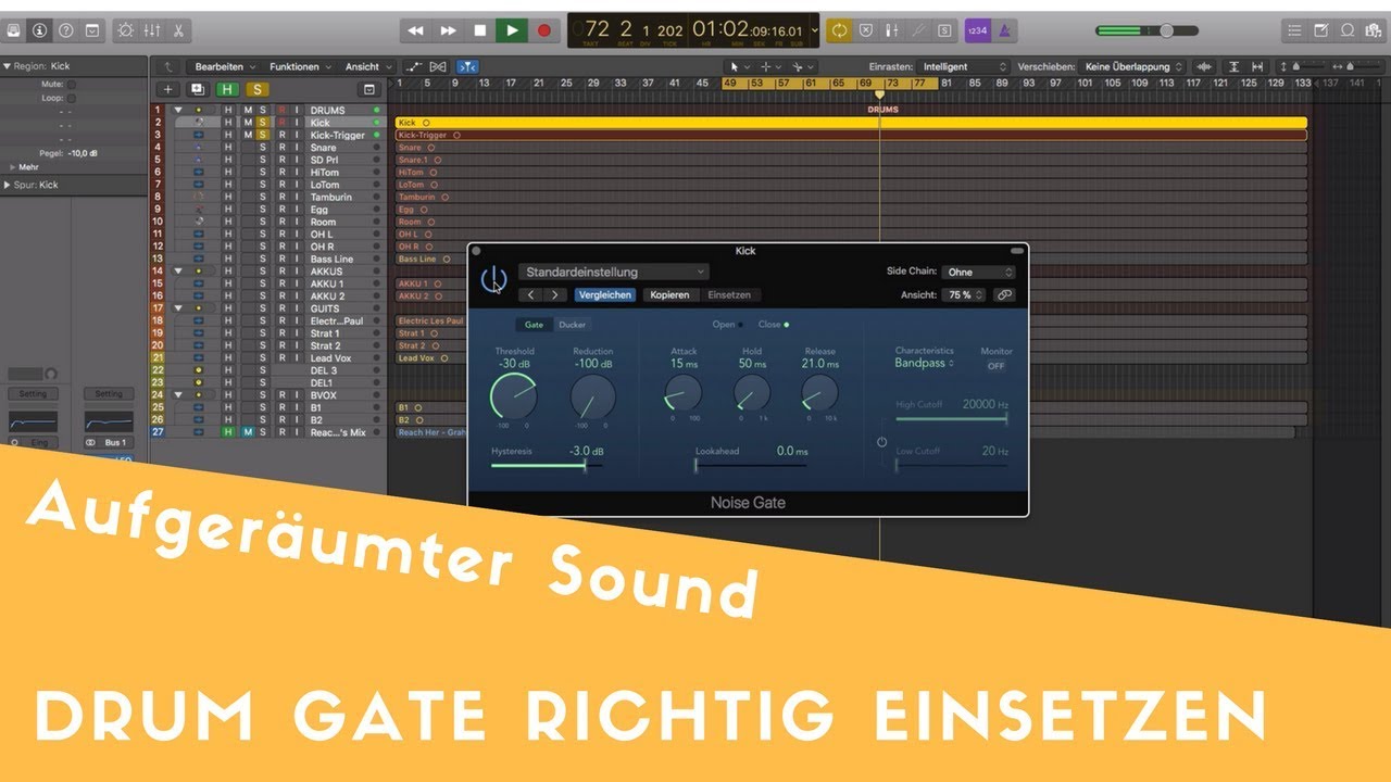 Drum Gate richtig einsetzen || 26 Tipps in 28 Tagen - YouTube