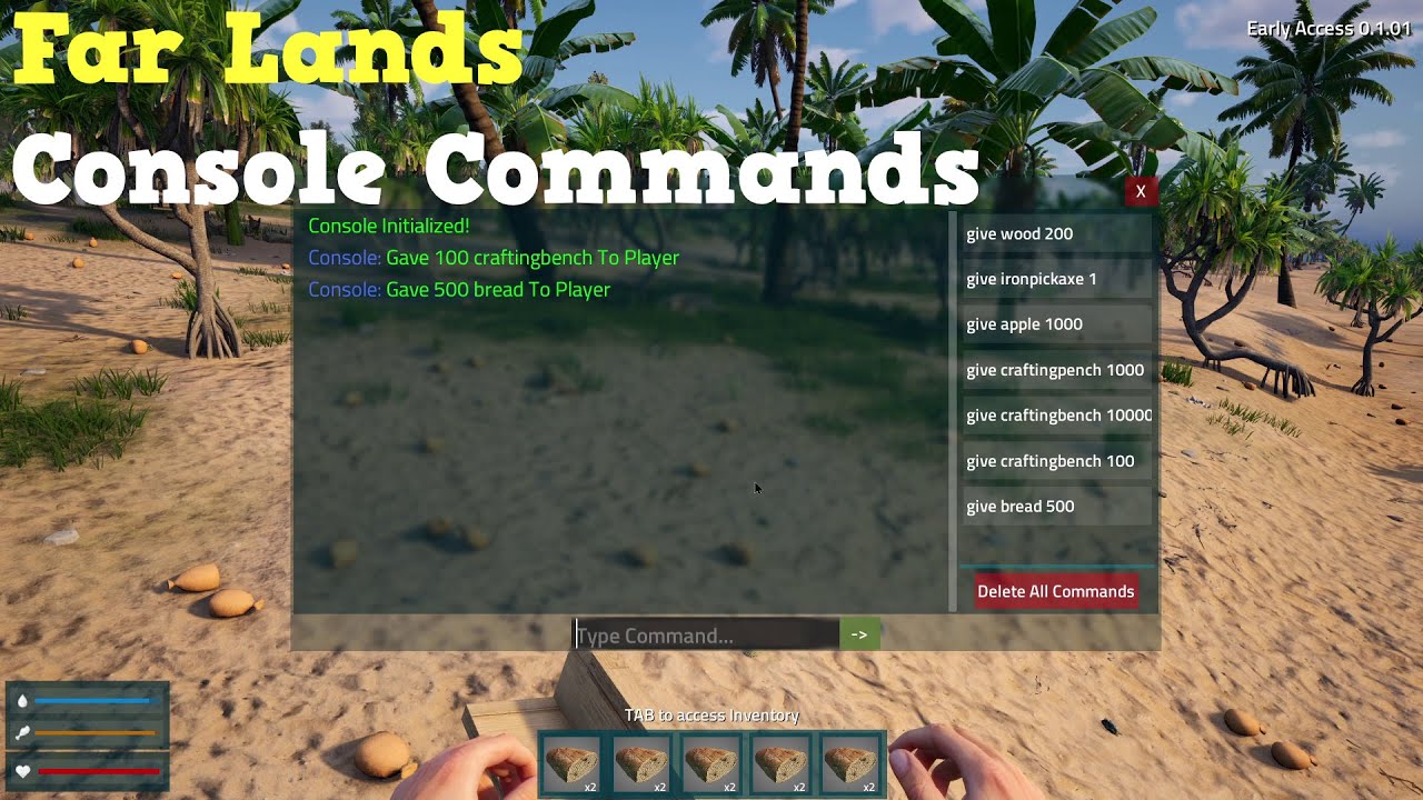 Far Lands - Console Commands - YouTube