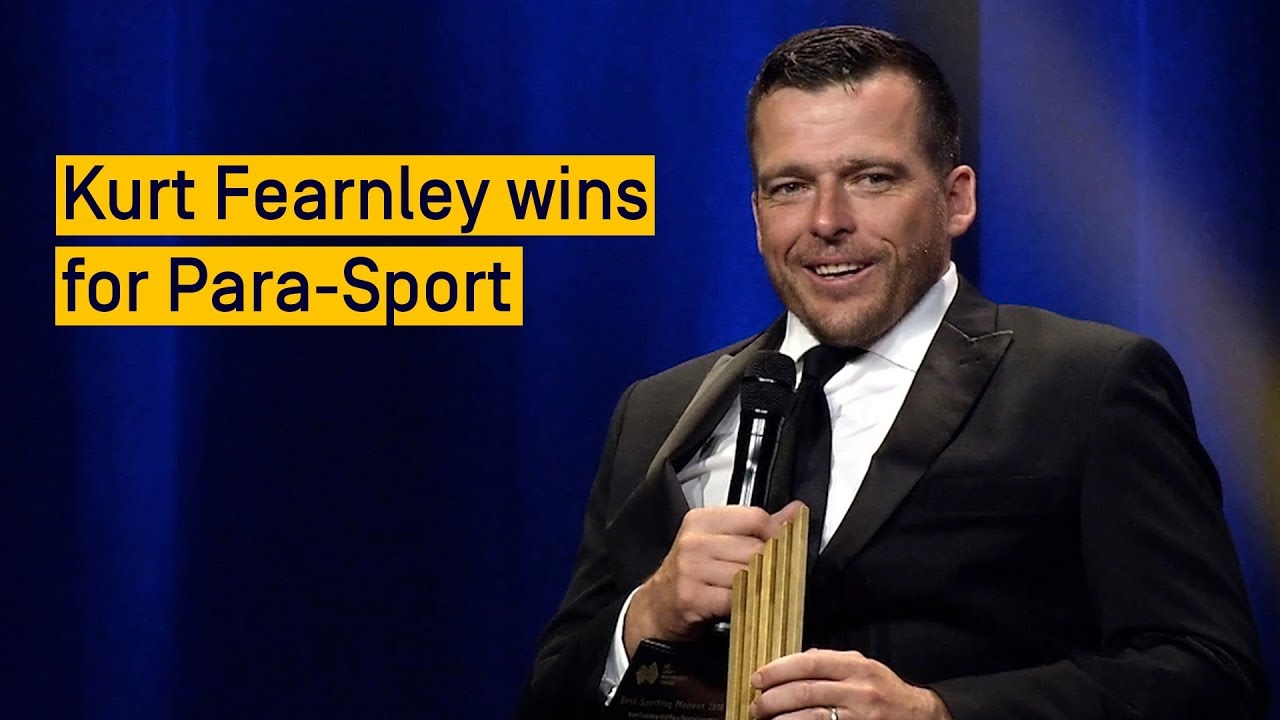 #ASPAs | Kurt Fearnley accepts the ASPAs trophy for Best Sporting ...
