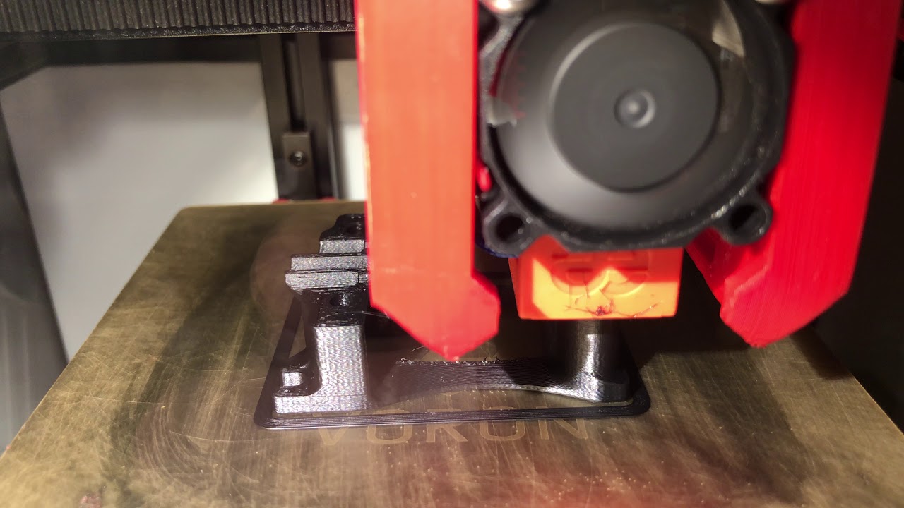 Voron V0 - printing first part for Afterburner Extruder - part II - YouTube