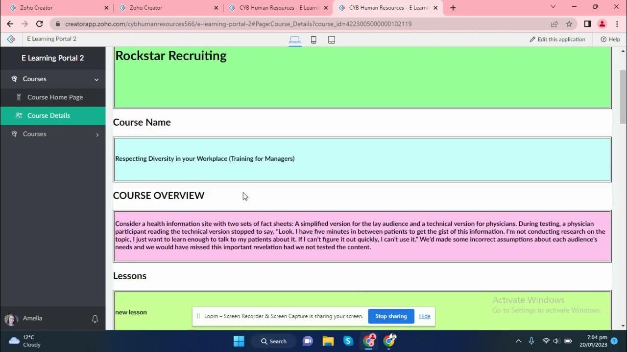 Zoho Creator Application (Custom Pages) - YouTube