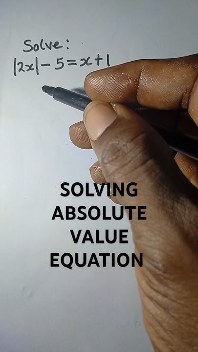 How to Solve Modulus Equations FAST! | Math Hack - YouTube