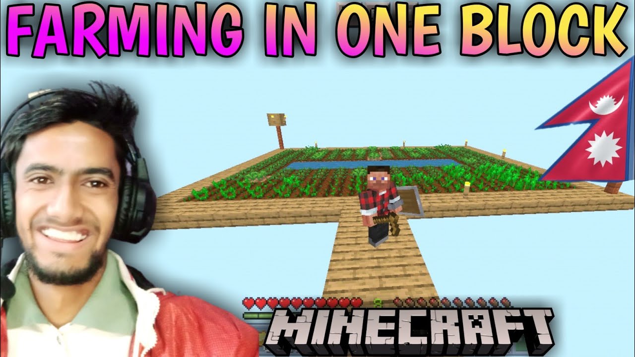 Minecraft One Block Nepali Gameplay || Made a farm . - YouTube