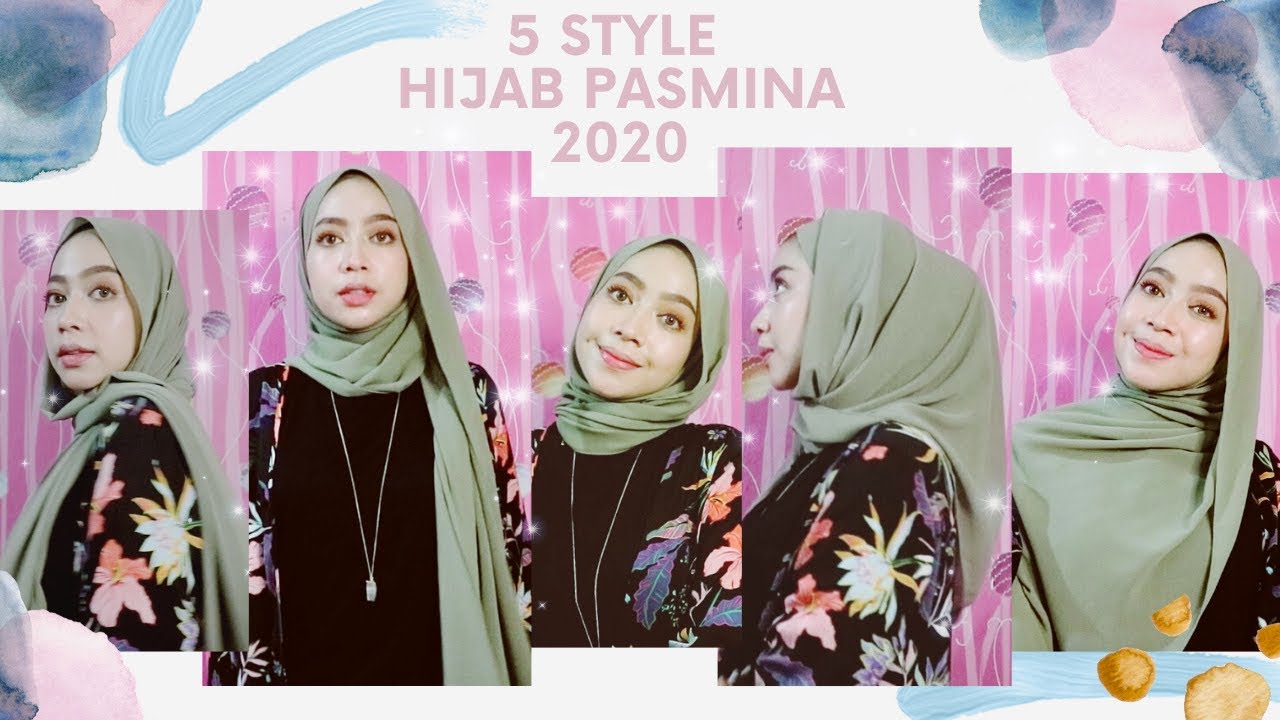 5 TUTORIAL HIJAB PASHMINA 2020 SIMPLE UNTUK SEHARI-HARI - YouTube