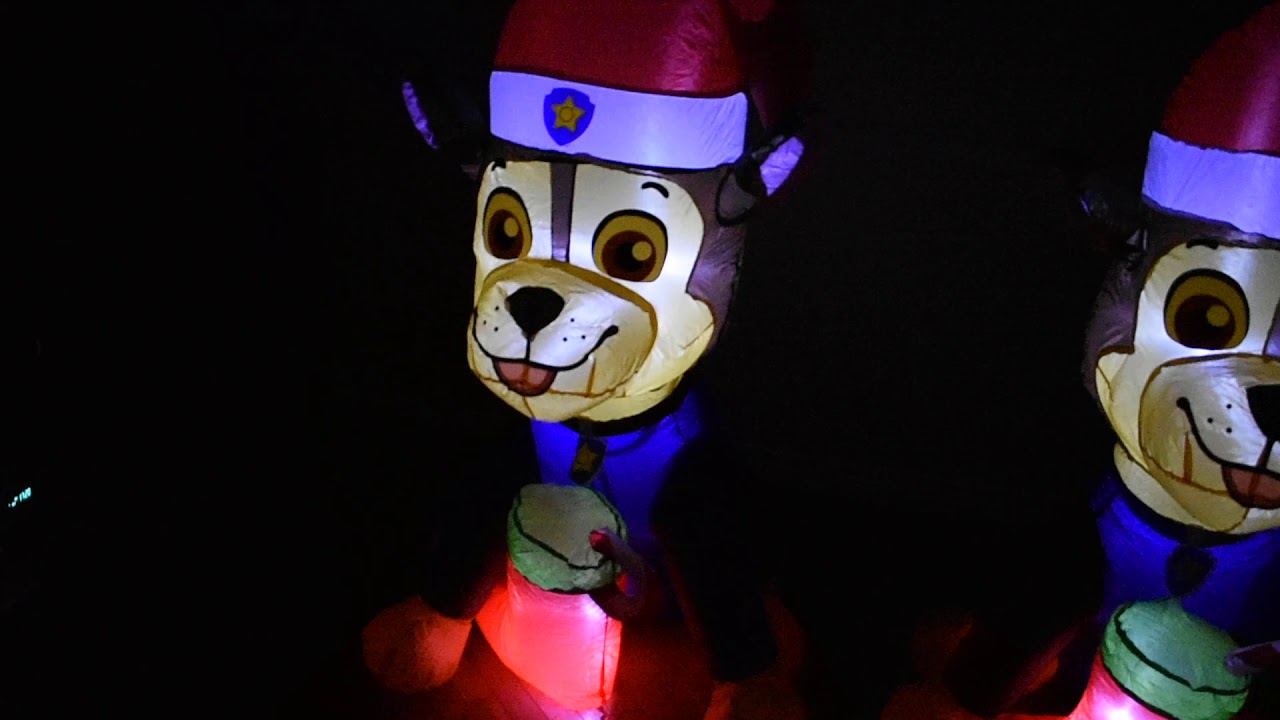 Christmas inflatable Paws Patrol twin Marshall 4.5 feet tall night ...