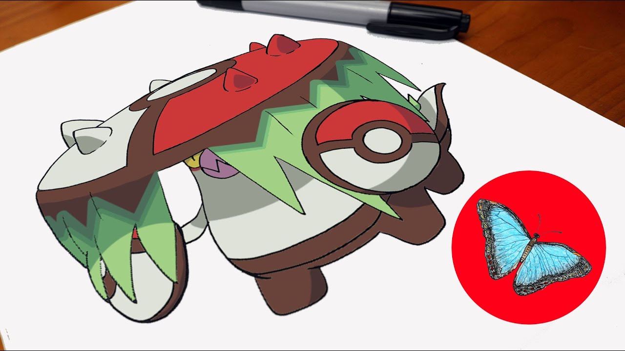How To Draw Pokemon - Brute Bonnet - YouTube