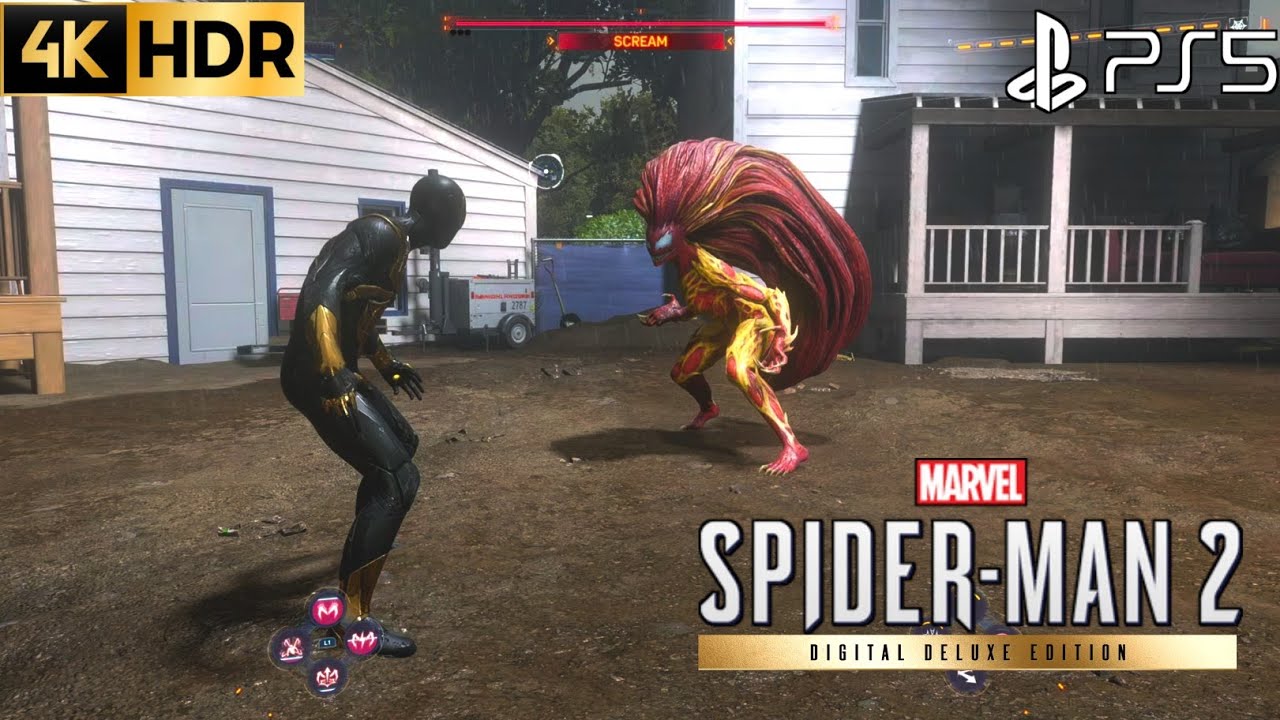 MJ Scream Boss Fight Spider Man 2 Scream Boss Fight 4K HDR | PS5 Spider ...