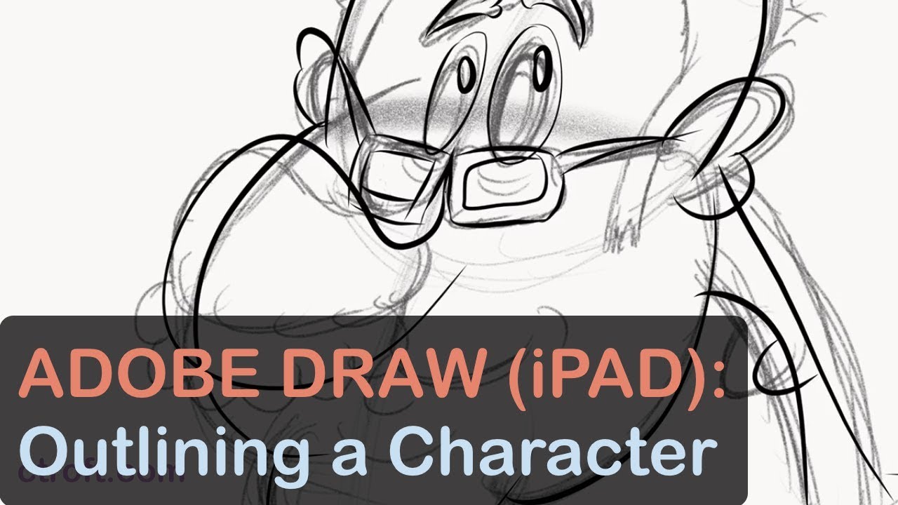 Adobe Draw: Outlining a Character - YouTube