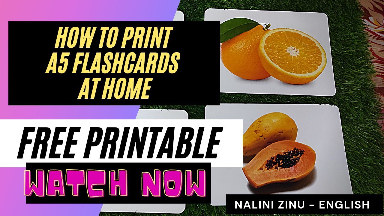 HOW TO PRINT IN A5 SIZE FOR FLASHCARDS AT HOME - NALINIZINU - YouTube