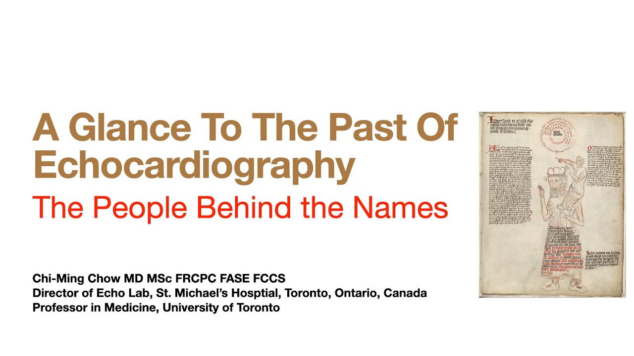 A Glance to the Past of Echocardiography - The People Behind the Names ...