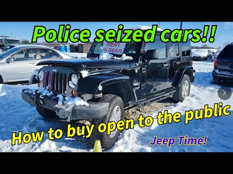 Police seized cars and trucks for sale at the public auction - YouTube